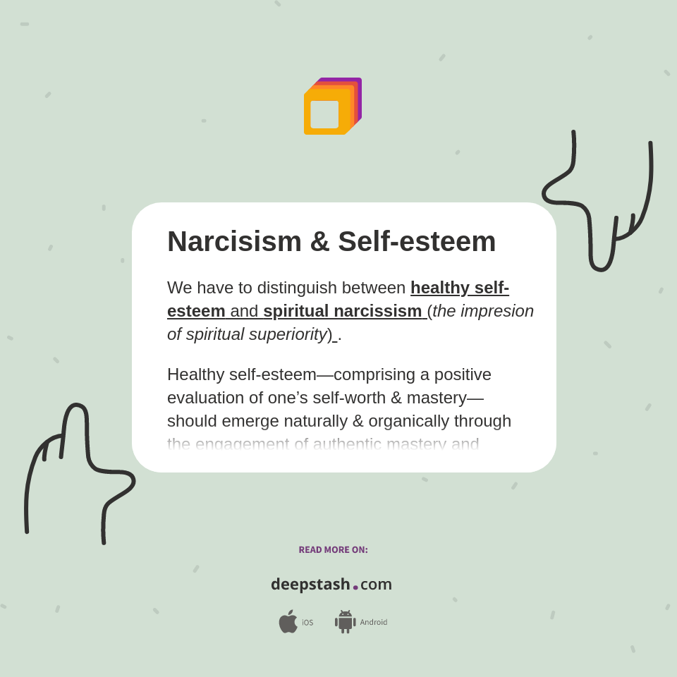 Narcisism & Self-esteem - Deepstash