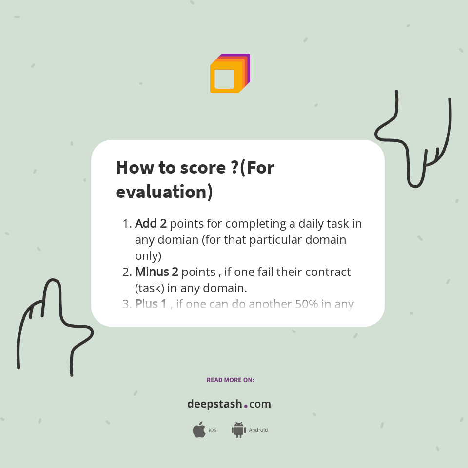 How to score ?(For evaluation) - Deepstash