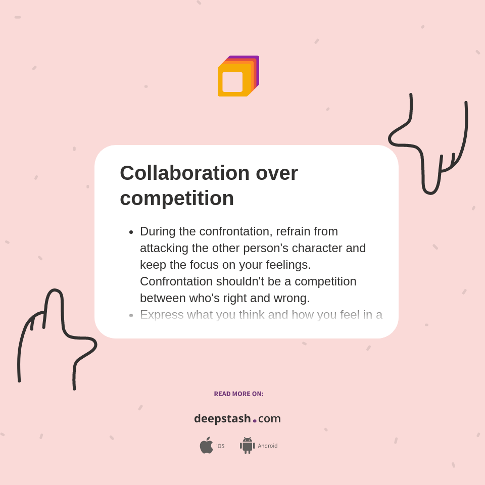 Collaboration over competition - Deepstash