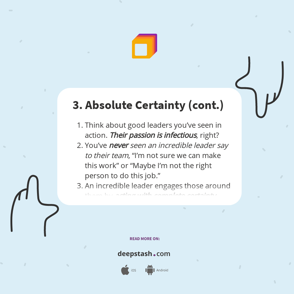 3. Absolute Certainty (cont.) - Deepstash