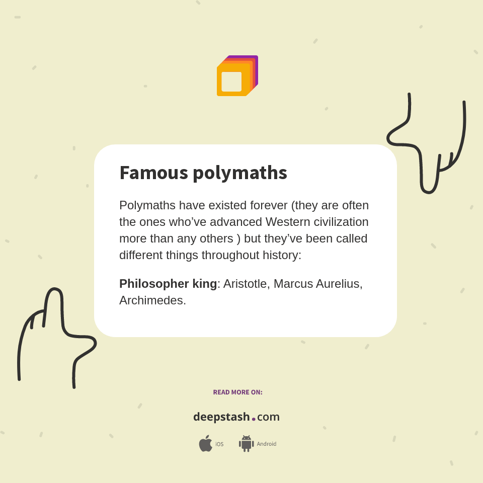 Famous polymaths - Deepstash