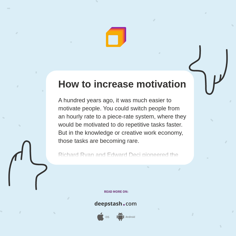 How to increase motivation - Deepstash