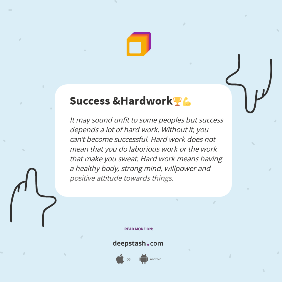 Success &Hardwork🏆💪 - Deepstash