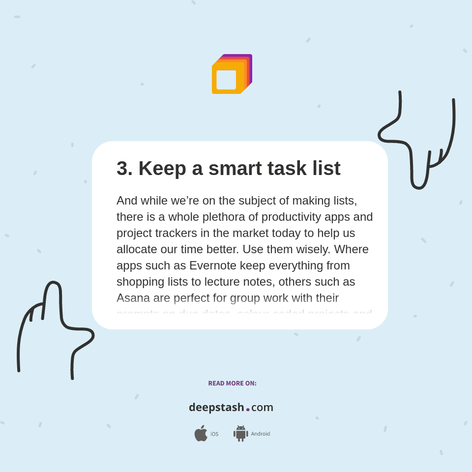 3. Keep a smart task list - Deepstash