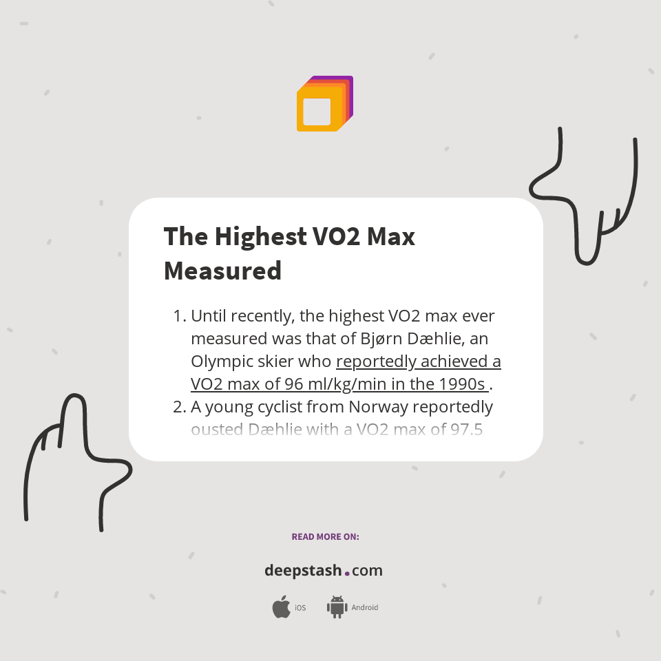 The Highest VO2 Max Measured - Deepstash