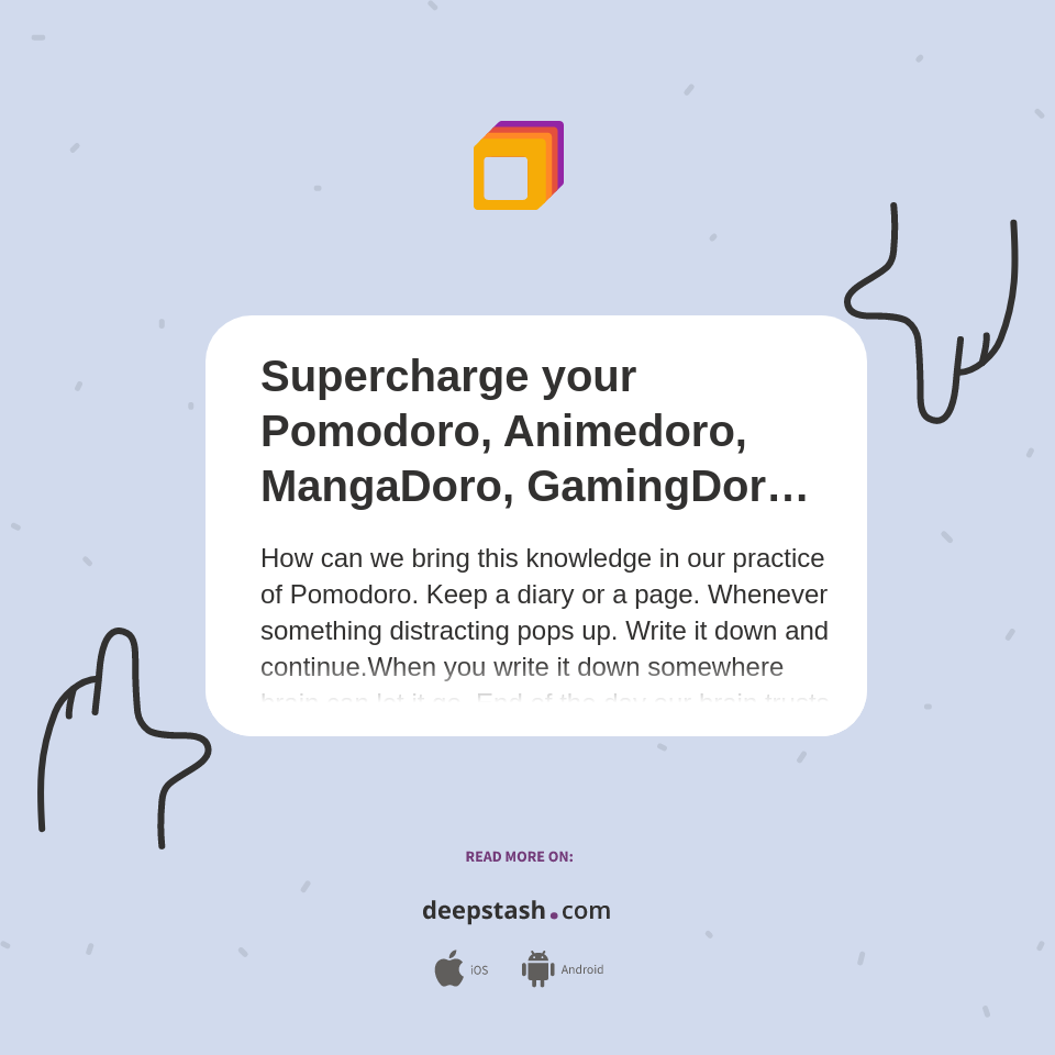 Supercharge your Pomodoro, Animedoro, MangaDoro, GamingDoro, SeriesDoro ...