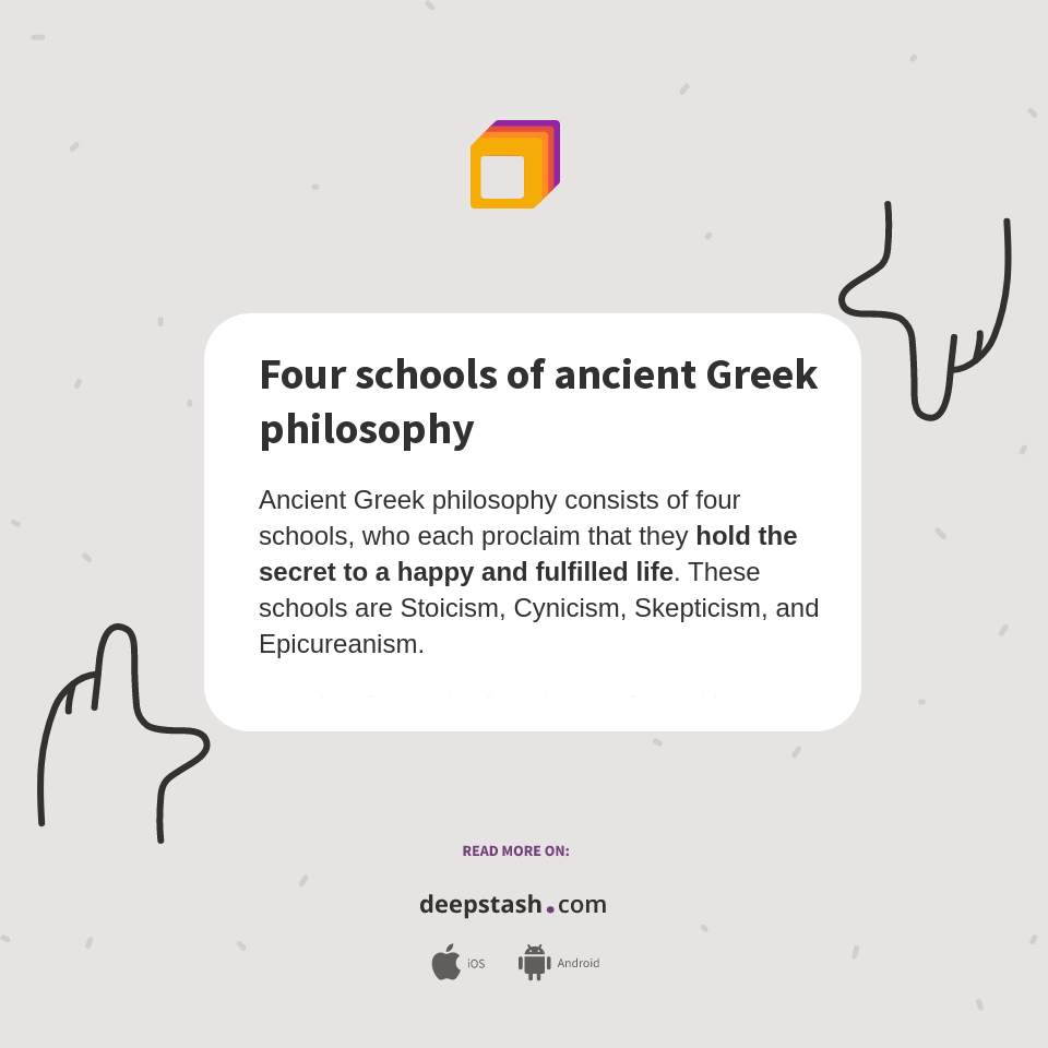 Four schools of ancient Greek philosophy - Deepstash