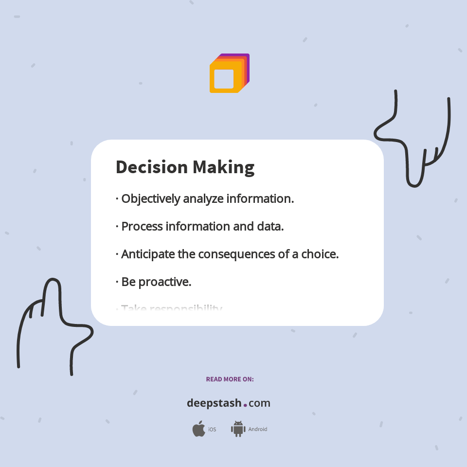 Decision Making - Deepstash