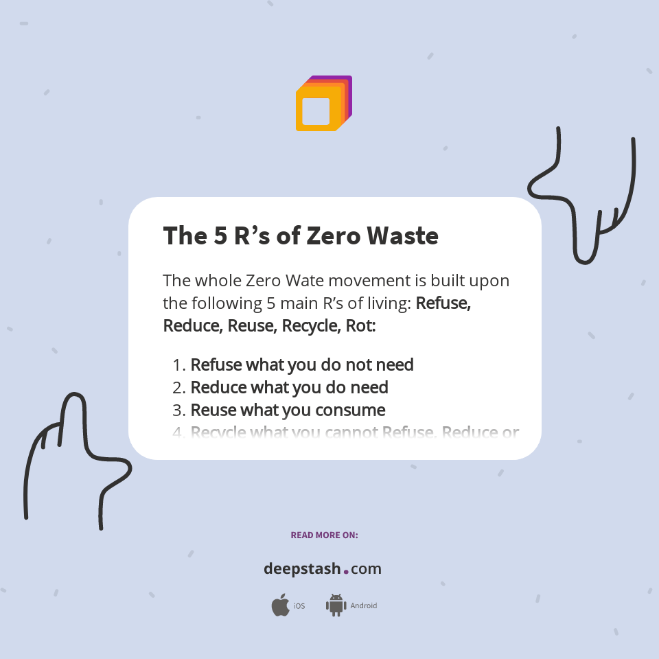 The 5 R’s of Zero Waste - Deepstash