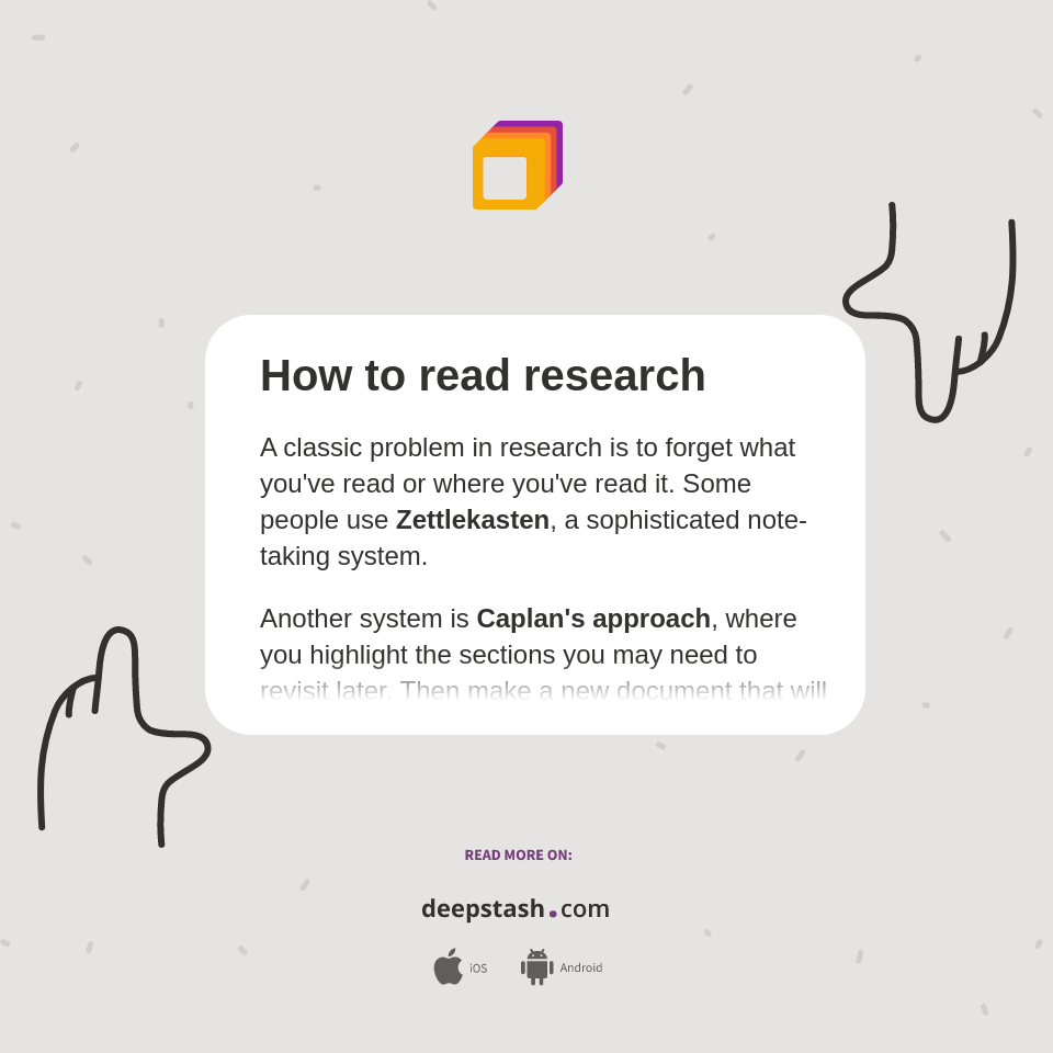 How to read research - Deepstash