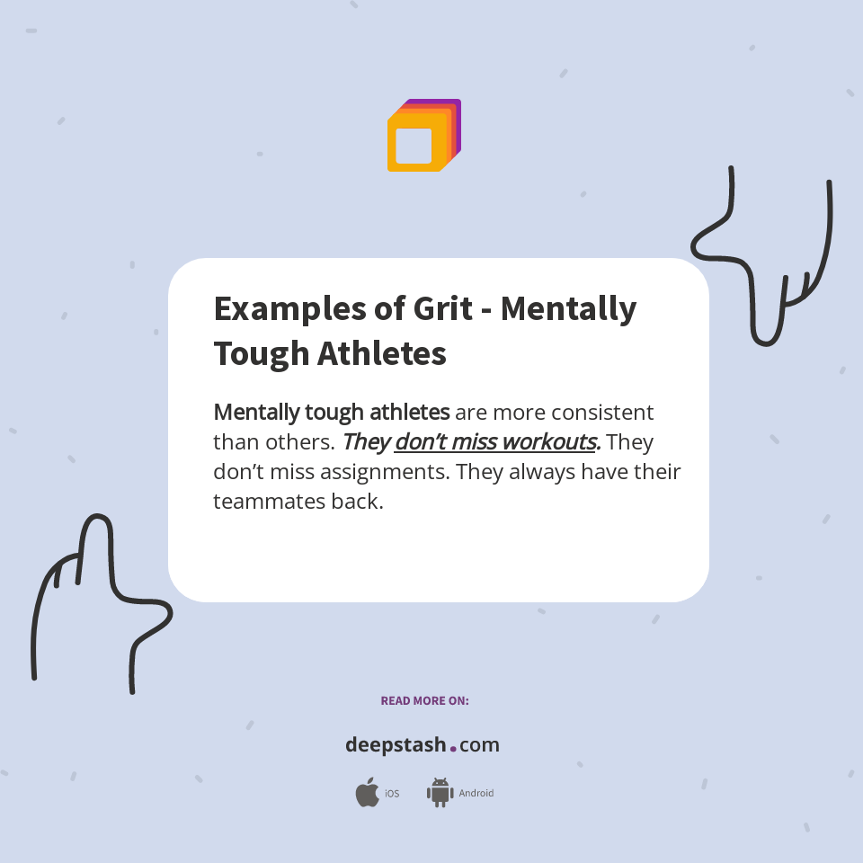 Examples of Grit - Mentally Tough Athletes - Deepstash