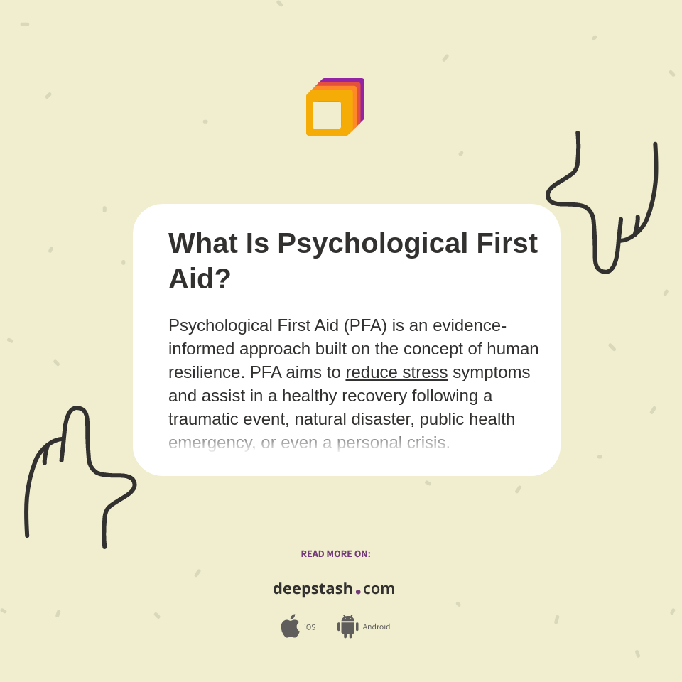 What Is Psychological First Aid? - Deepstash