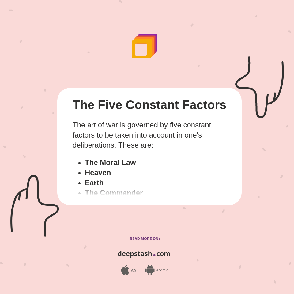 The Five Constant Factors - Deepstash