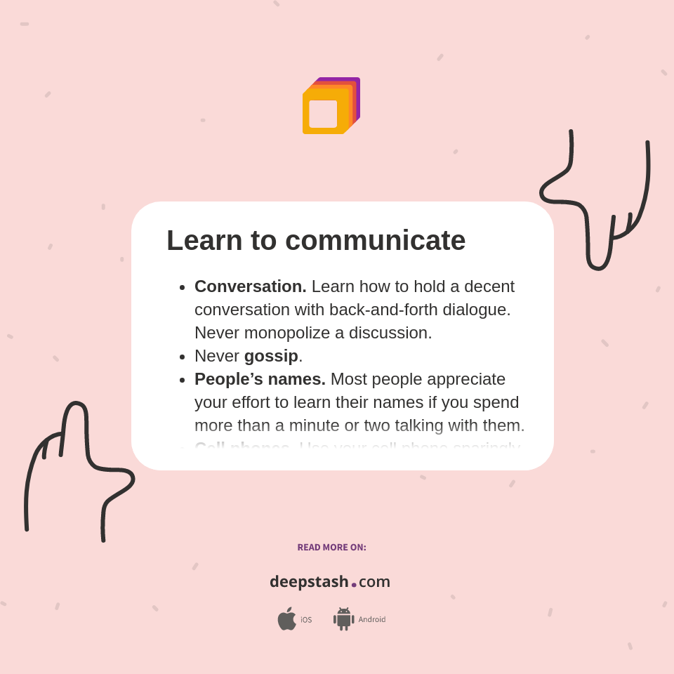 Learn to communicate - Deepstash