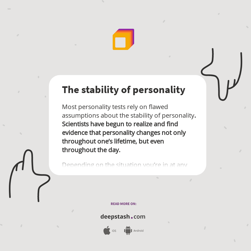 The stability of personality - Deepstash