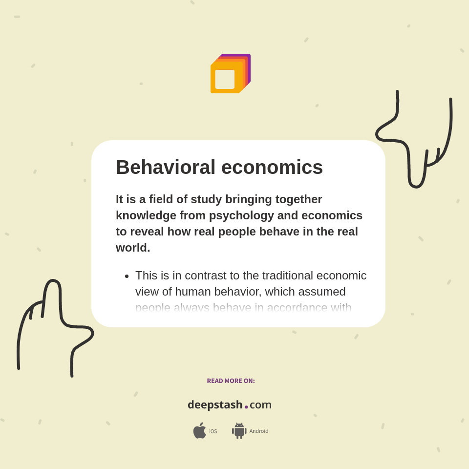 Behavioral economics - Deepstash