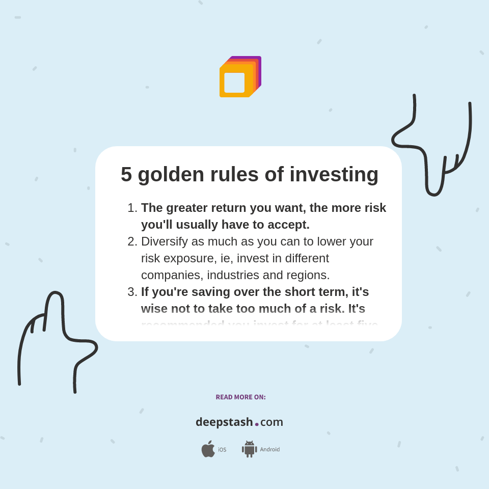 5 golden rules of investing - Deepstash