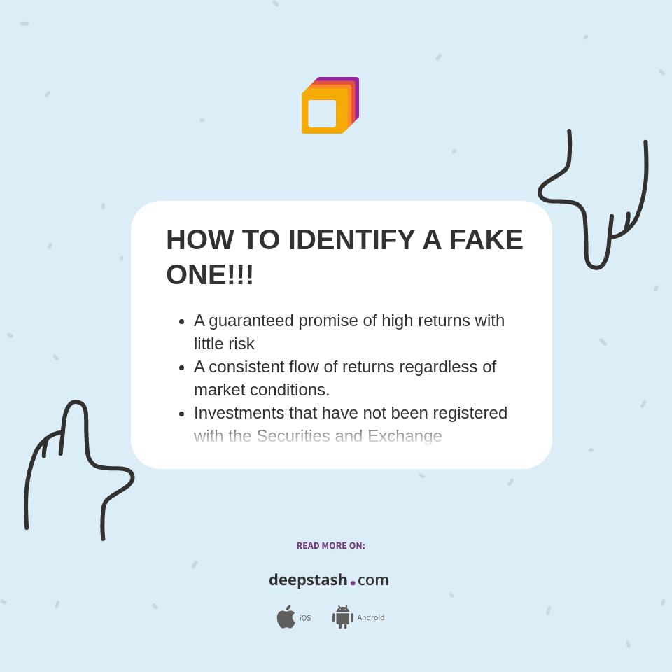 HOW TO IDENTIFY A FAKE ONE!!! - Deepstash