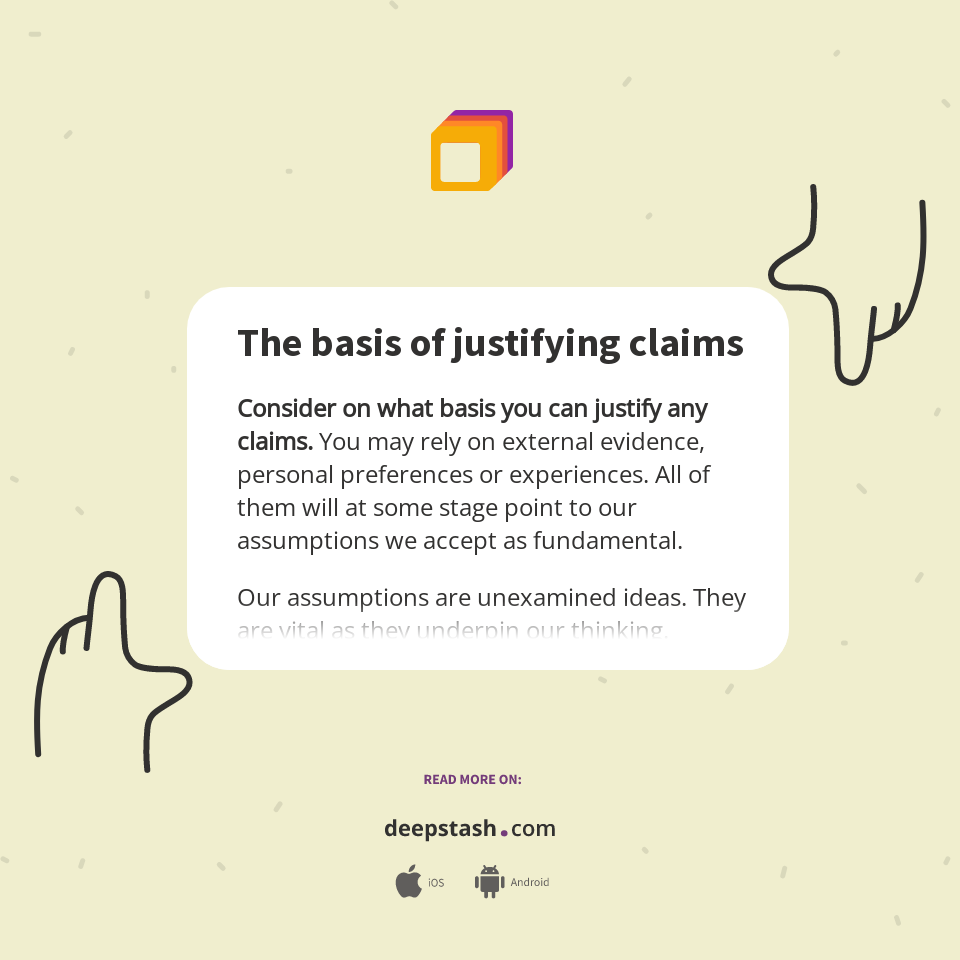 The basis of justifying claims - Deepstash
