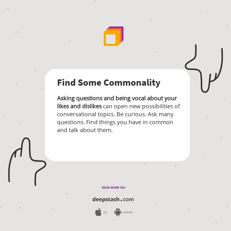 Find Some Commonality - Deepstash