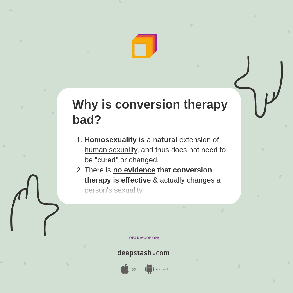Why is conversion therapy bad? - Deepstash